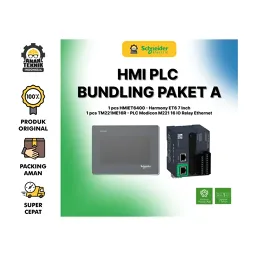 Bundle Schneider HMI Easy Touch Panel 7inc HMIET6400 + Controller M221 ...
