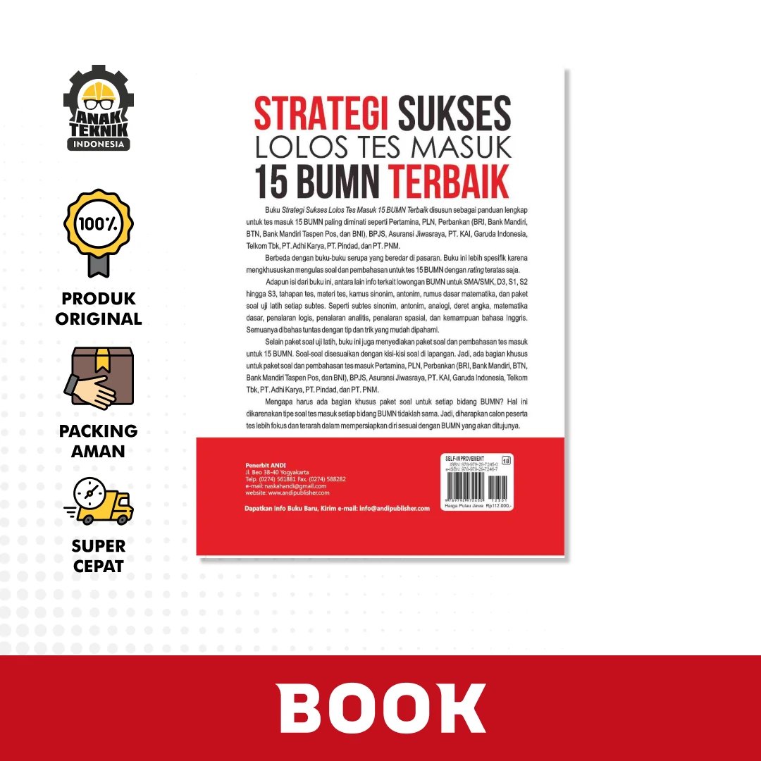 Buku Strategi Sukses Lolos Tes Masuk 15 BUMN Terbaik Buku Strategi Sukses Lolos Tes Masuk 15 BUMN Terbaik