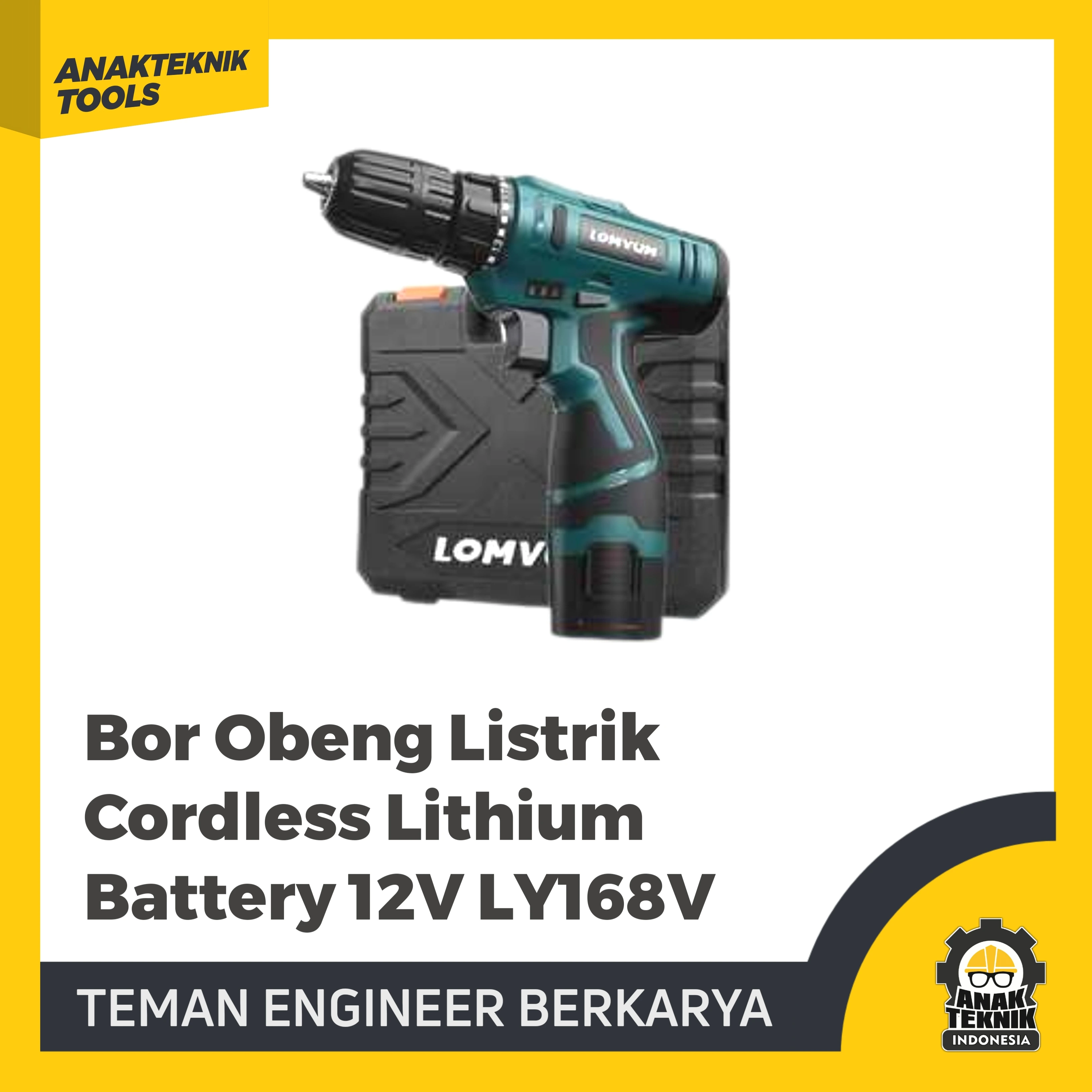 BOR OBENG LISTRIK CORDLESS LITHIUM BATTERY 12V LY168V