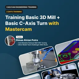 Training Basic 3D Mill + Basic C-Axis Turn with Mastercam