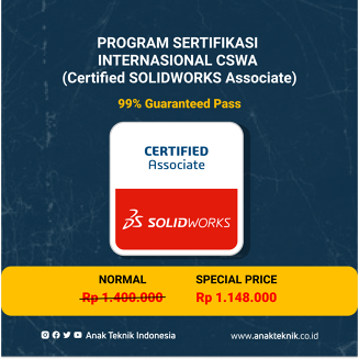 Program Sertifikasi Internasional CSWA (Certified SOLIDWORKS Associate) #4